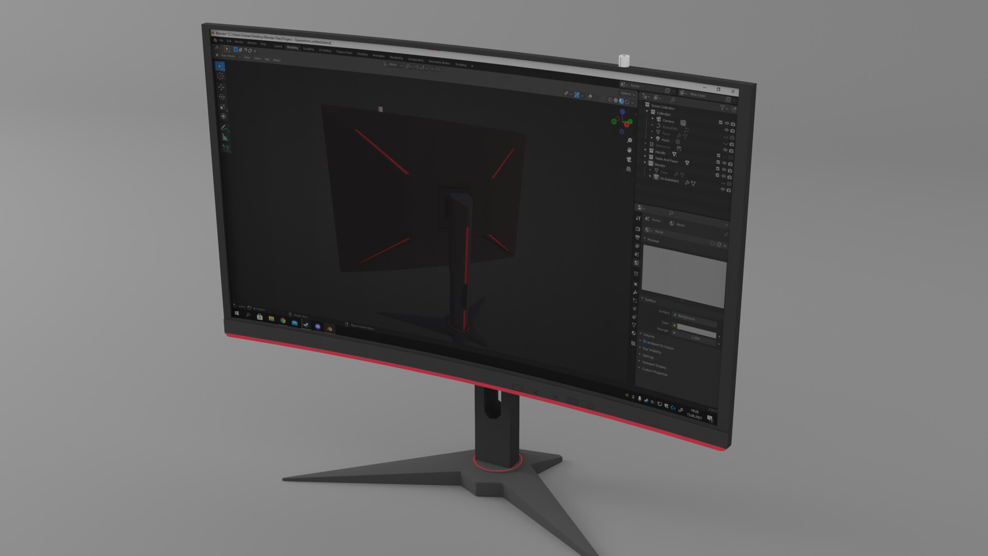 ArtStation - Curved Monitor Model