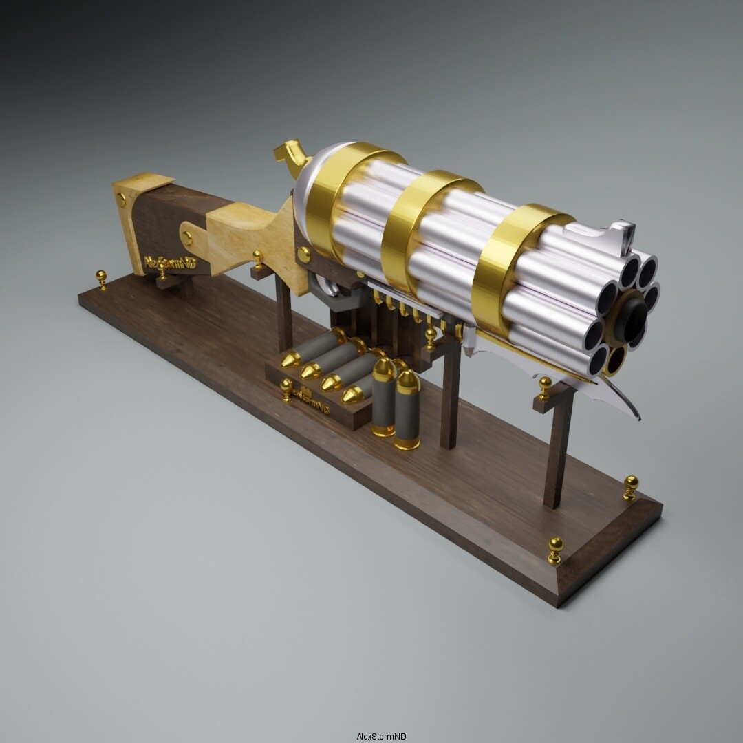 ArtStation - 8 barrel pistol