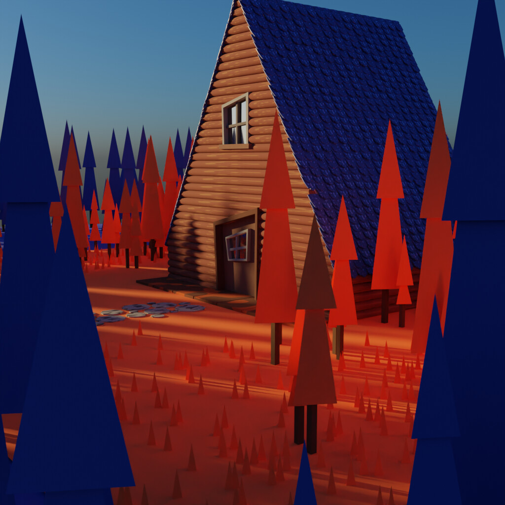 ArtStation - Low Poly Forest Scene