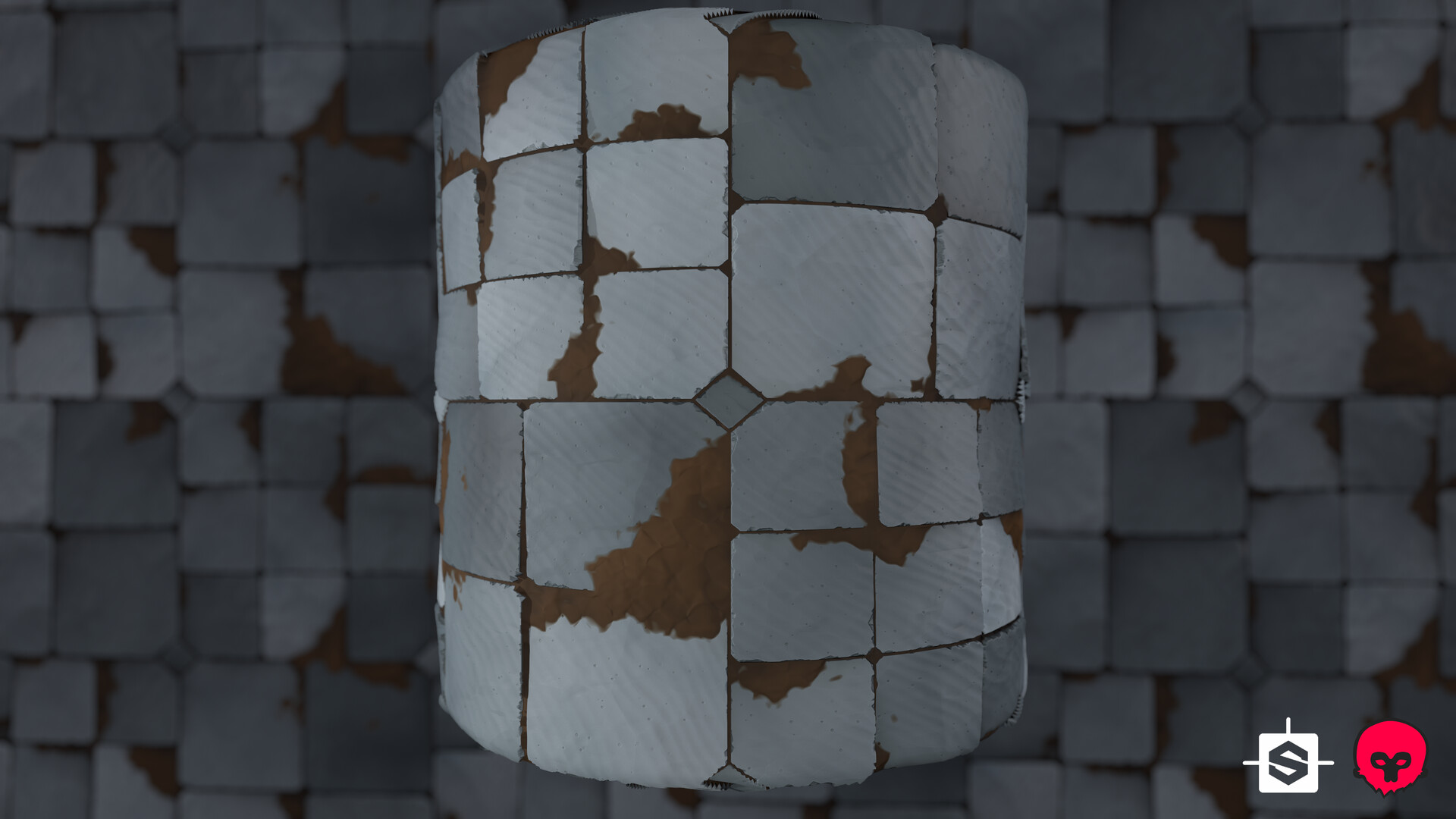 ArtStation - Stylized stone tile material