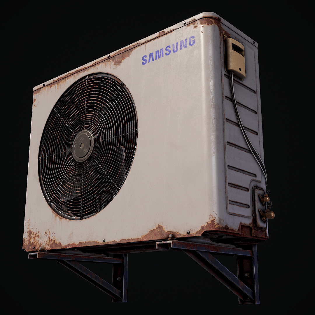 ArtStation - Rusty aircon unit