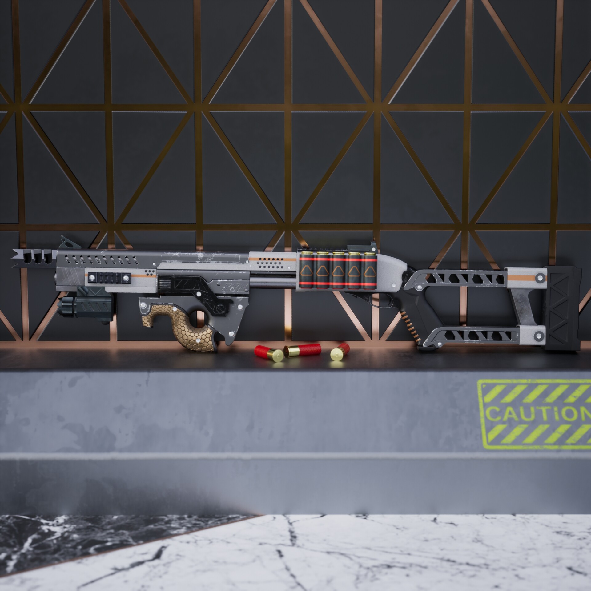 ArtStation - M12 Pump (Sci-Fi shot gun)