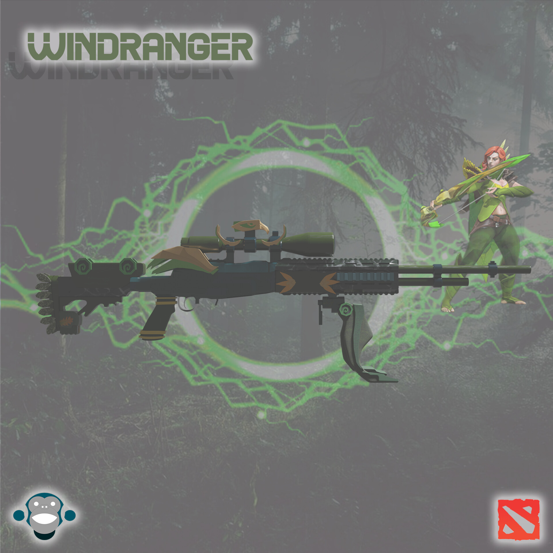 ArtStation - Windranger Weapon