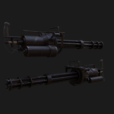 ArtStation - M134 Handheld Minigun