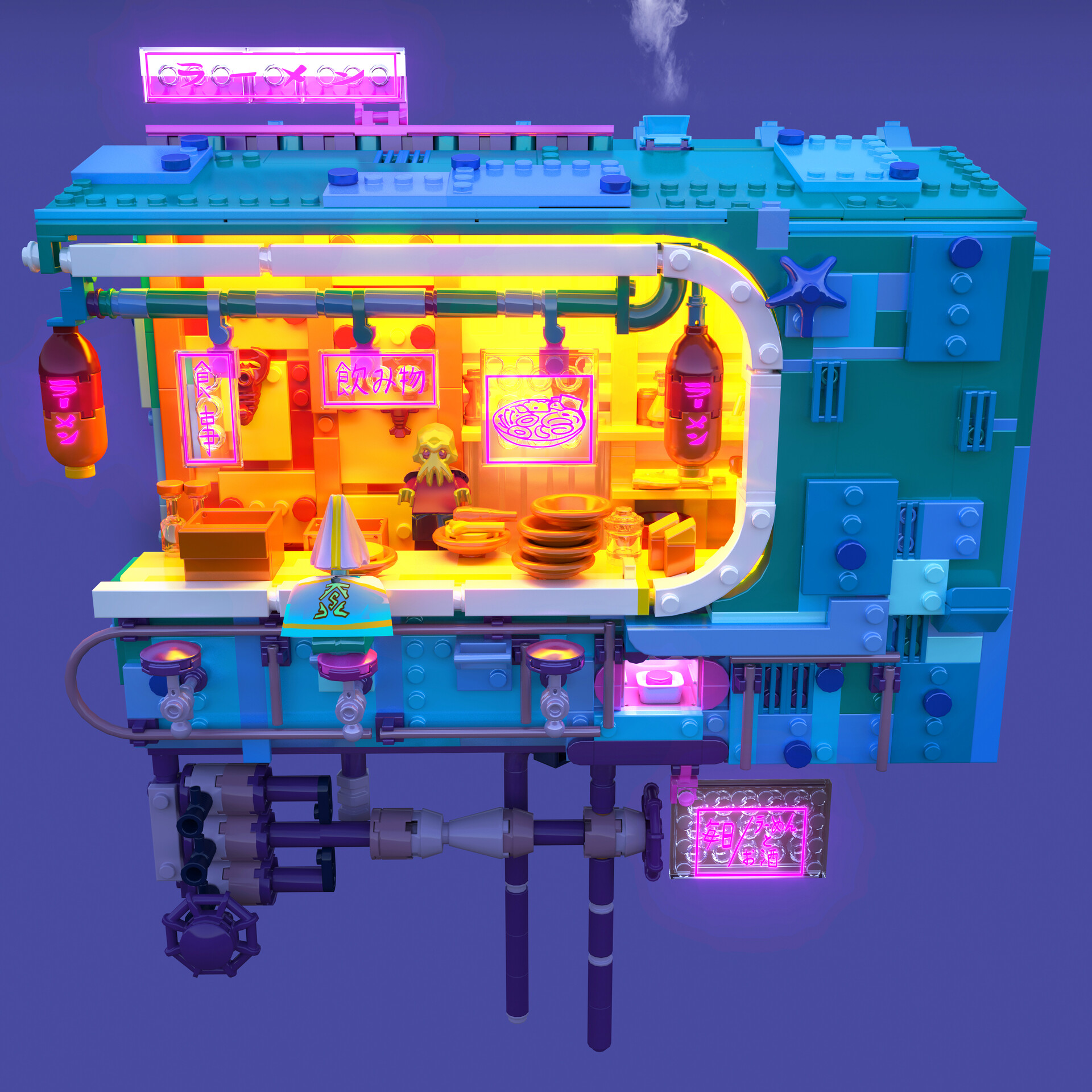 ArtStation - Space Yatai in Lego