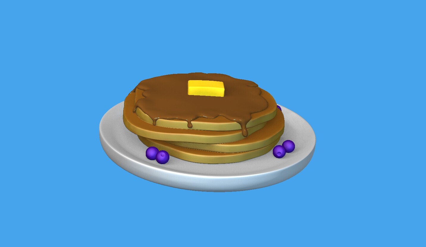 ArtStation - Stylized pancakes (WIP)