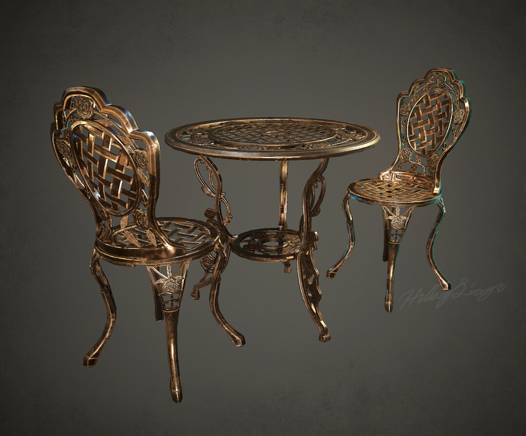ArtStation - Bistro Cafe Table Set