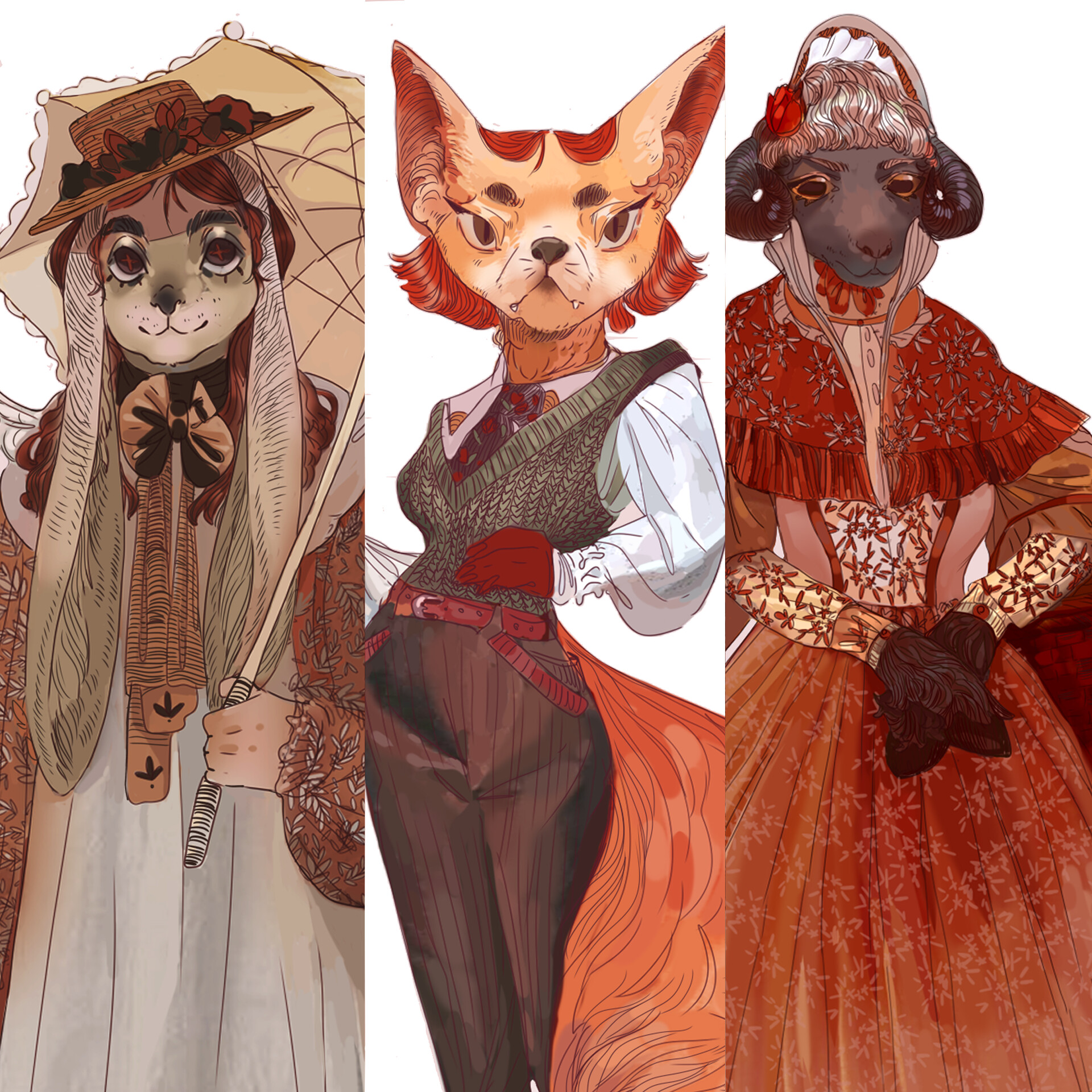 ArtStation - character design - american furries