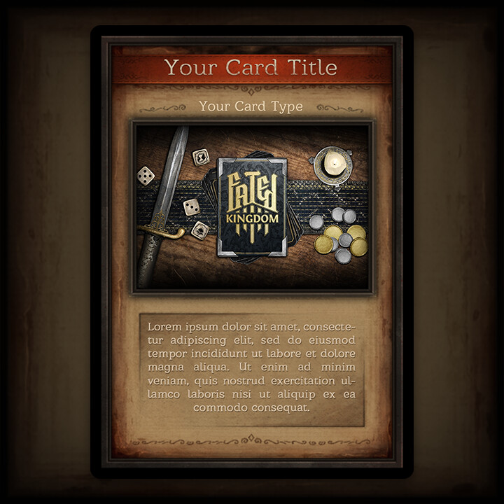 ArtStation - Fantasy Card Template (with illustration)