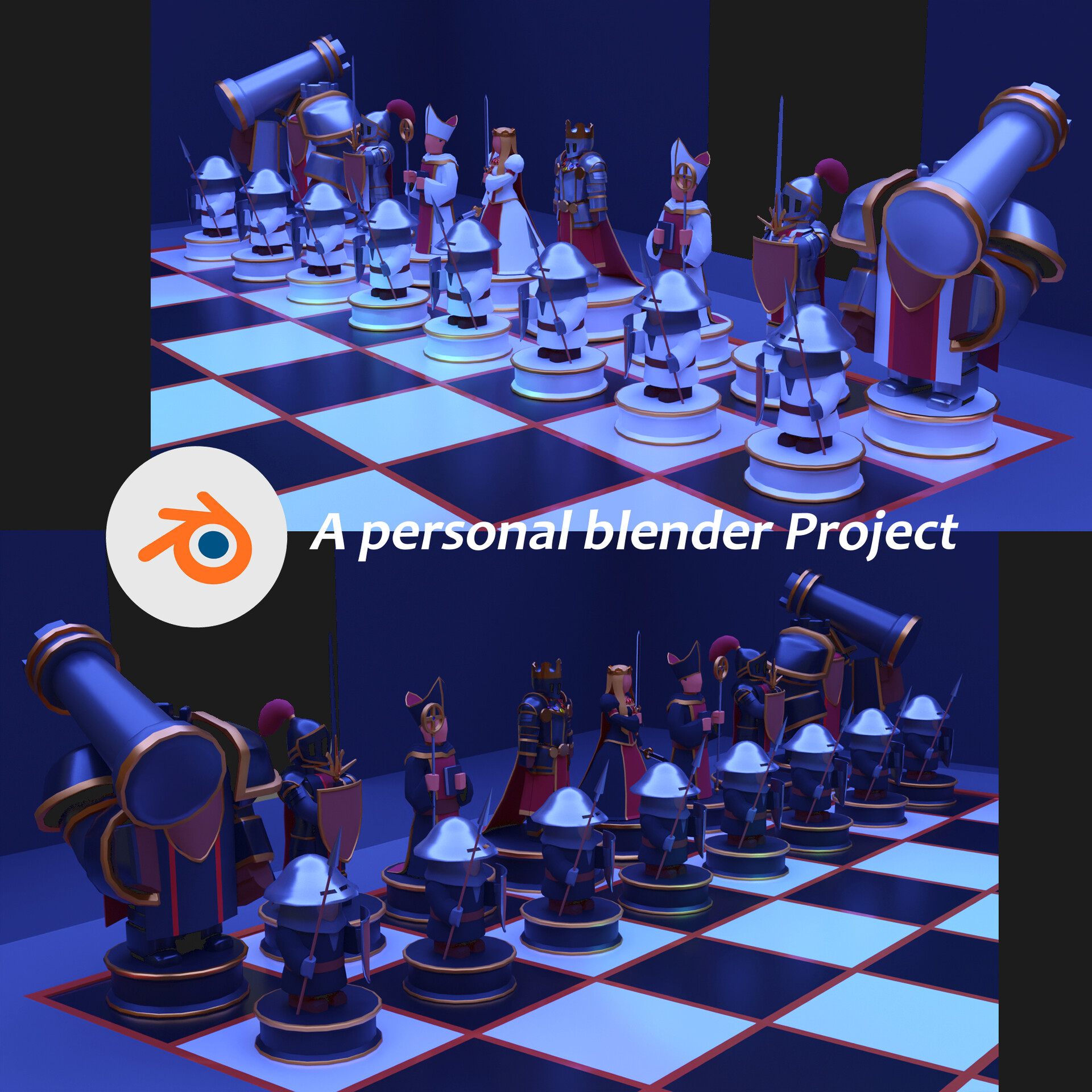 ArtStation - Chess Board Blender project