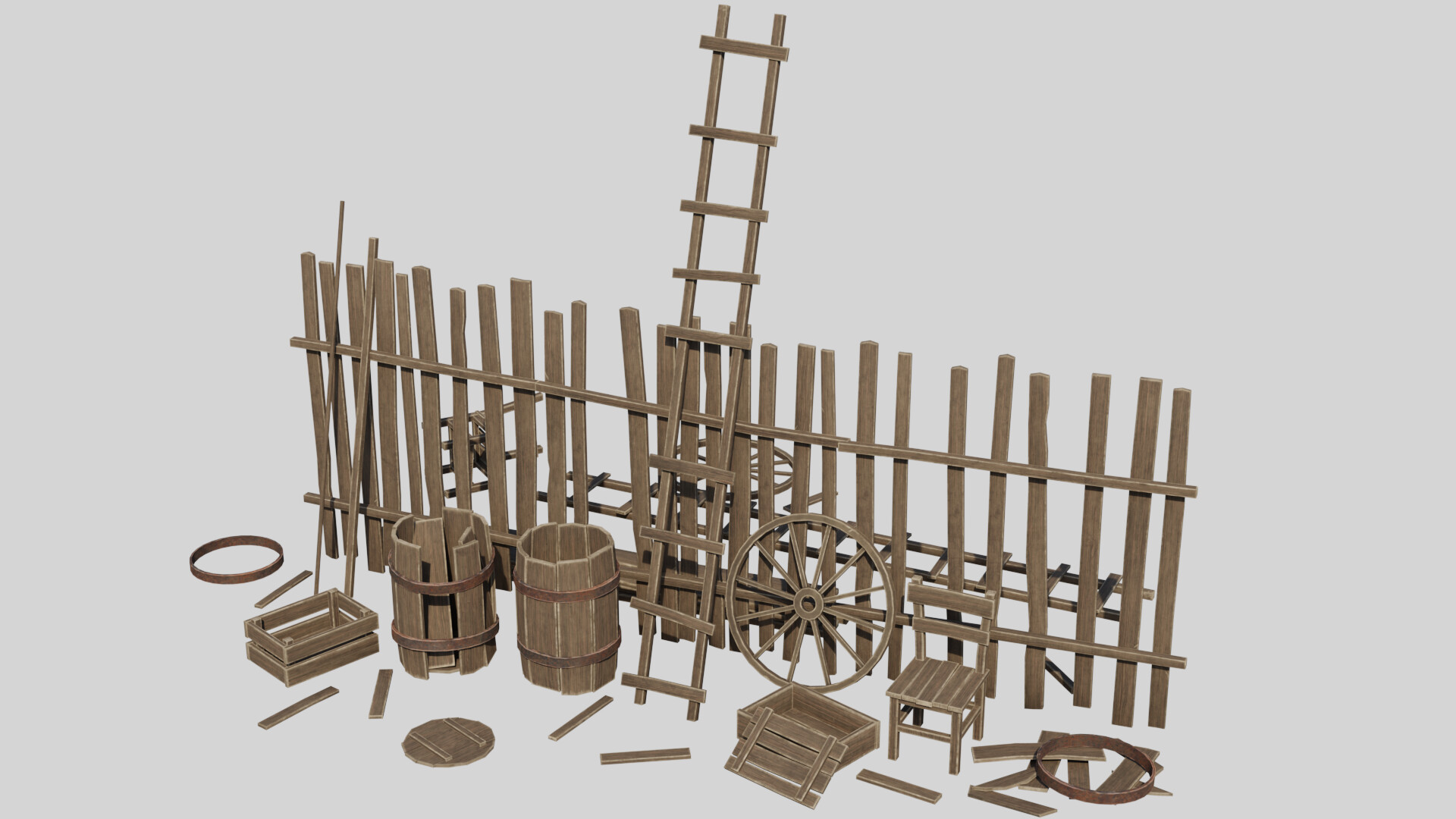 ArtStation - Wooden Props
