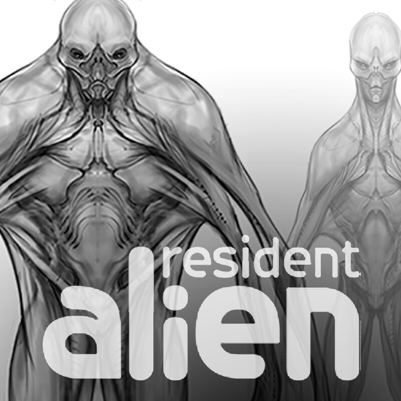 ArtStation - Resident Alien- Harry Full Alien Design- Initial Sketches