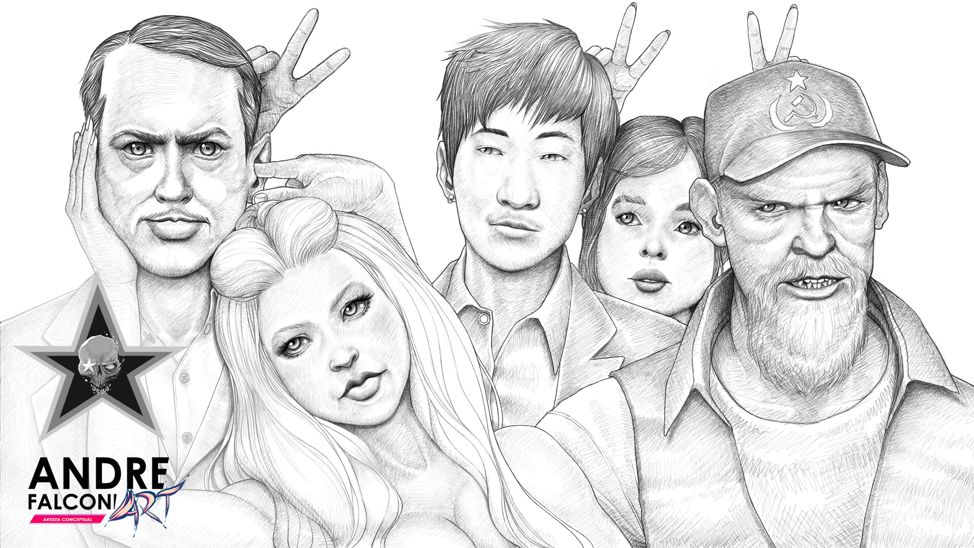 Andre Falconi Art - MARBELLA VICE Character Design