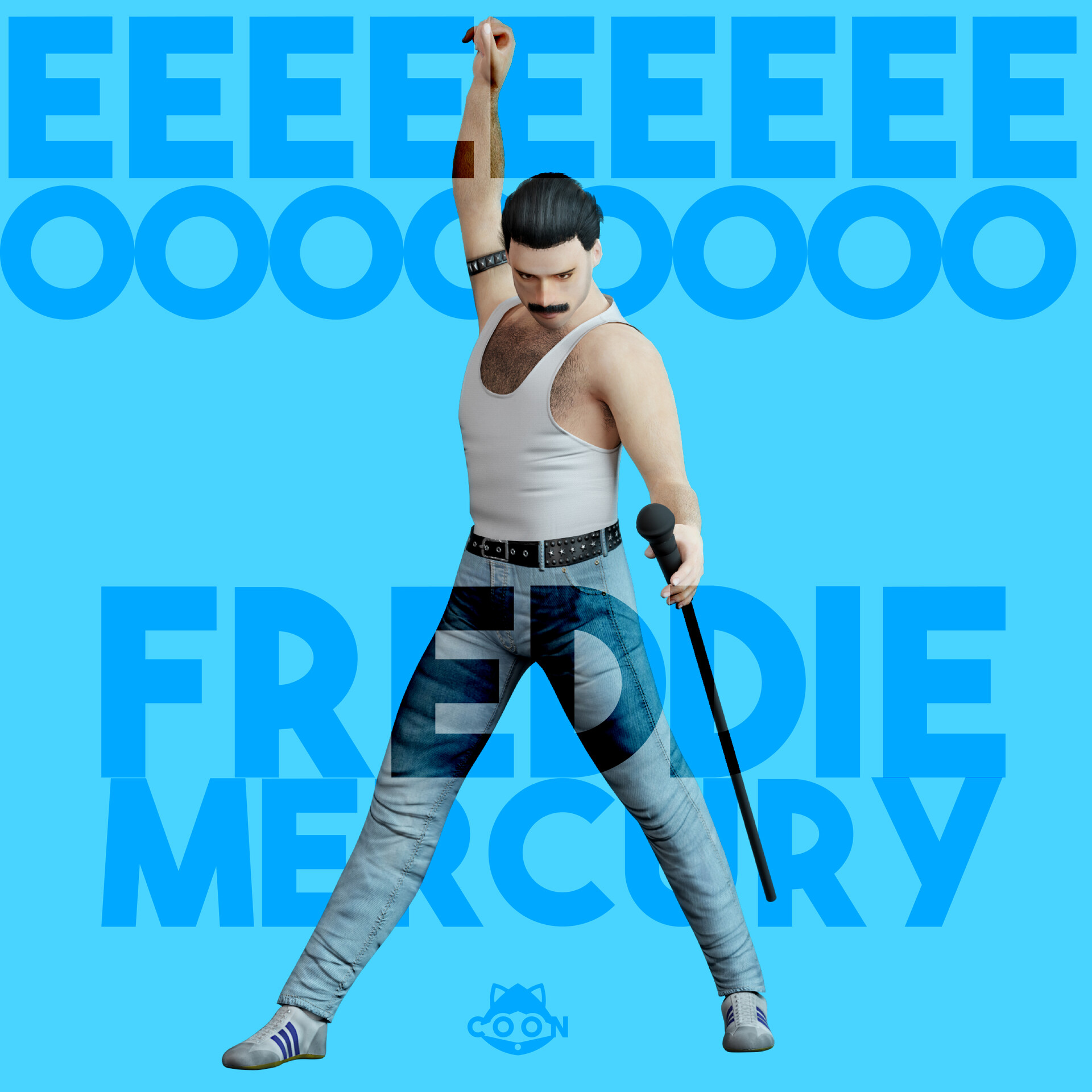 ArtStation - EEEEOOOO! Lowpoly mobile device Freddie Mercury