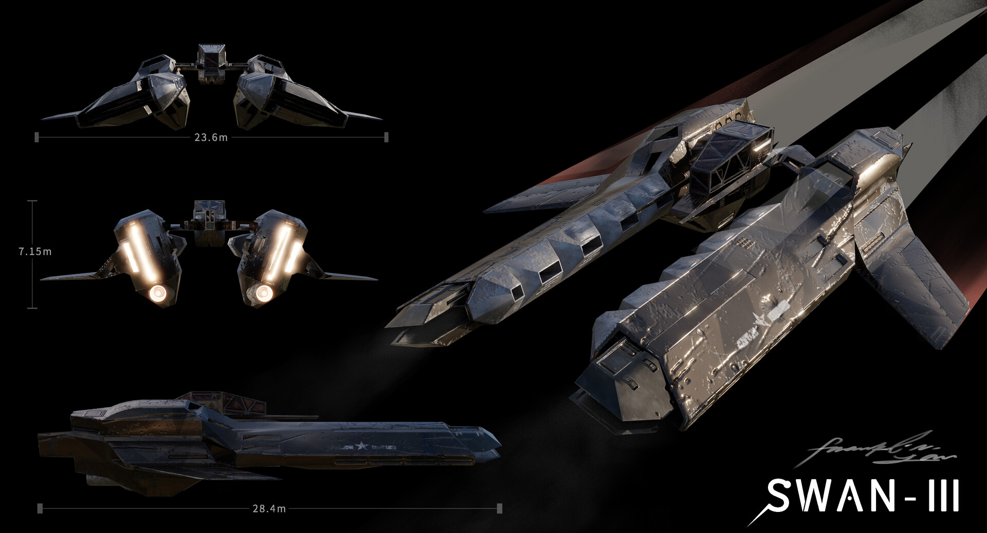ArtStation - Assault fighter：SWAN-III