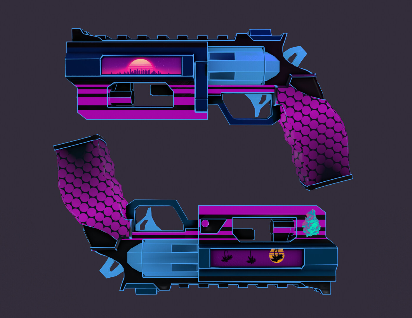 ArtStation - Synthwave Revolver