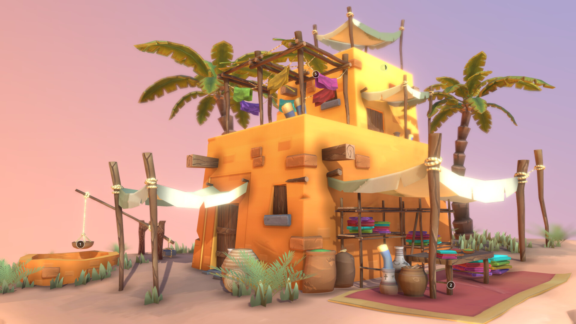 ArtStation - Egyptian stylized cloth shop