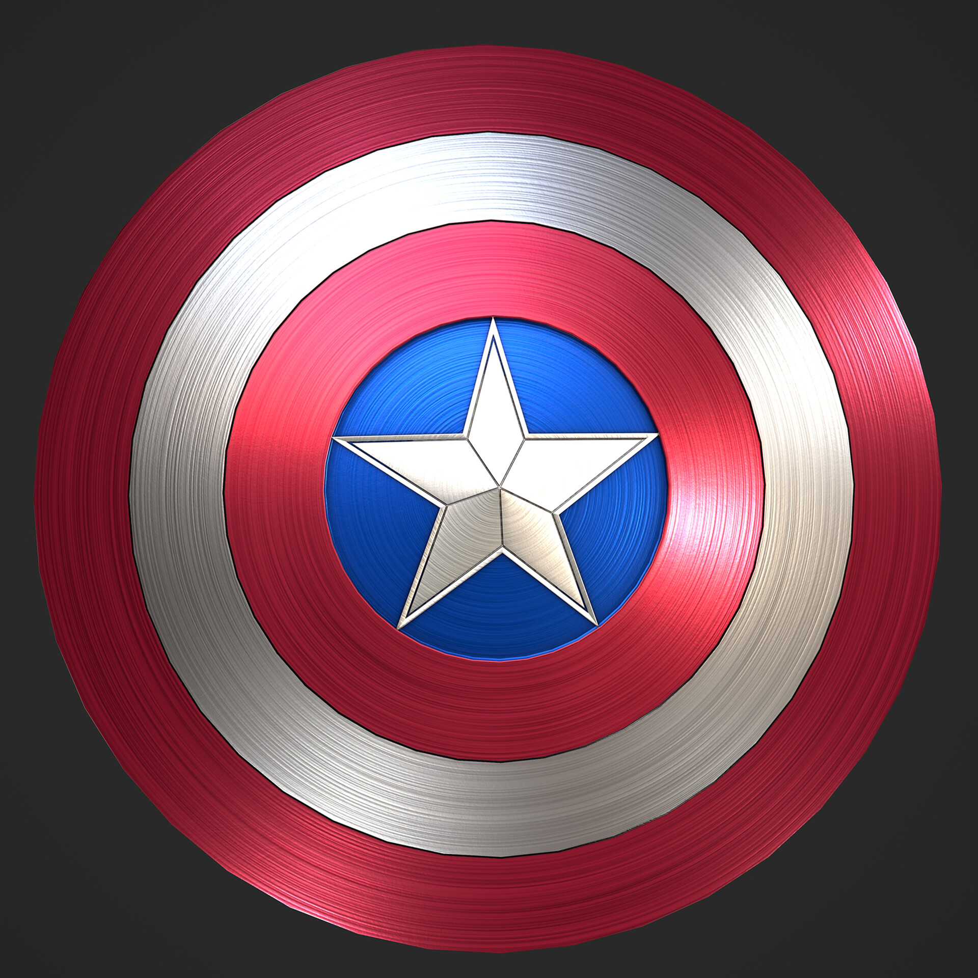 ArtStation - Captain America Shield 3D Model (Rendered in Marmoset ...