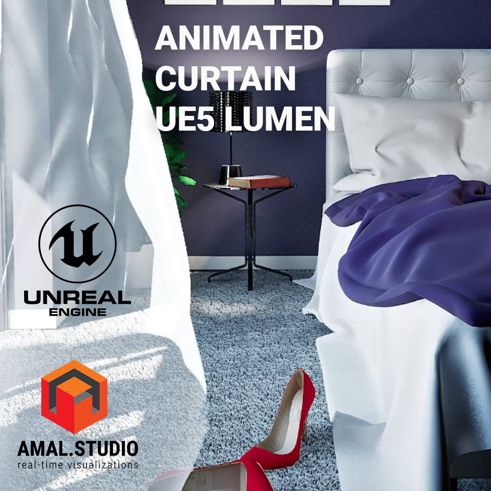 ArtStation - Windy room | Unreal Engine & Lumen & Cloth sim