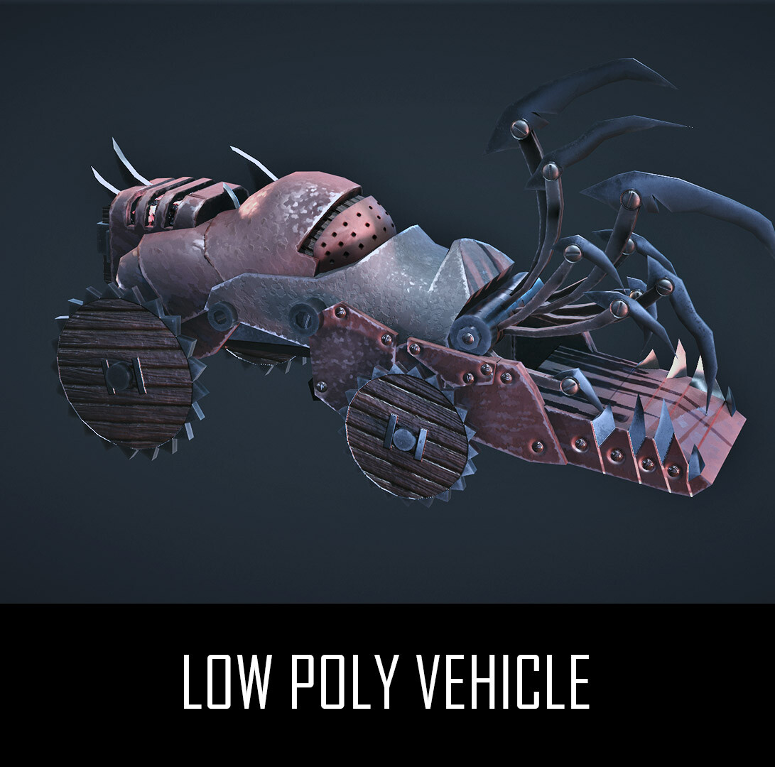 ArtStation - Low poly Fantasy Vehicle