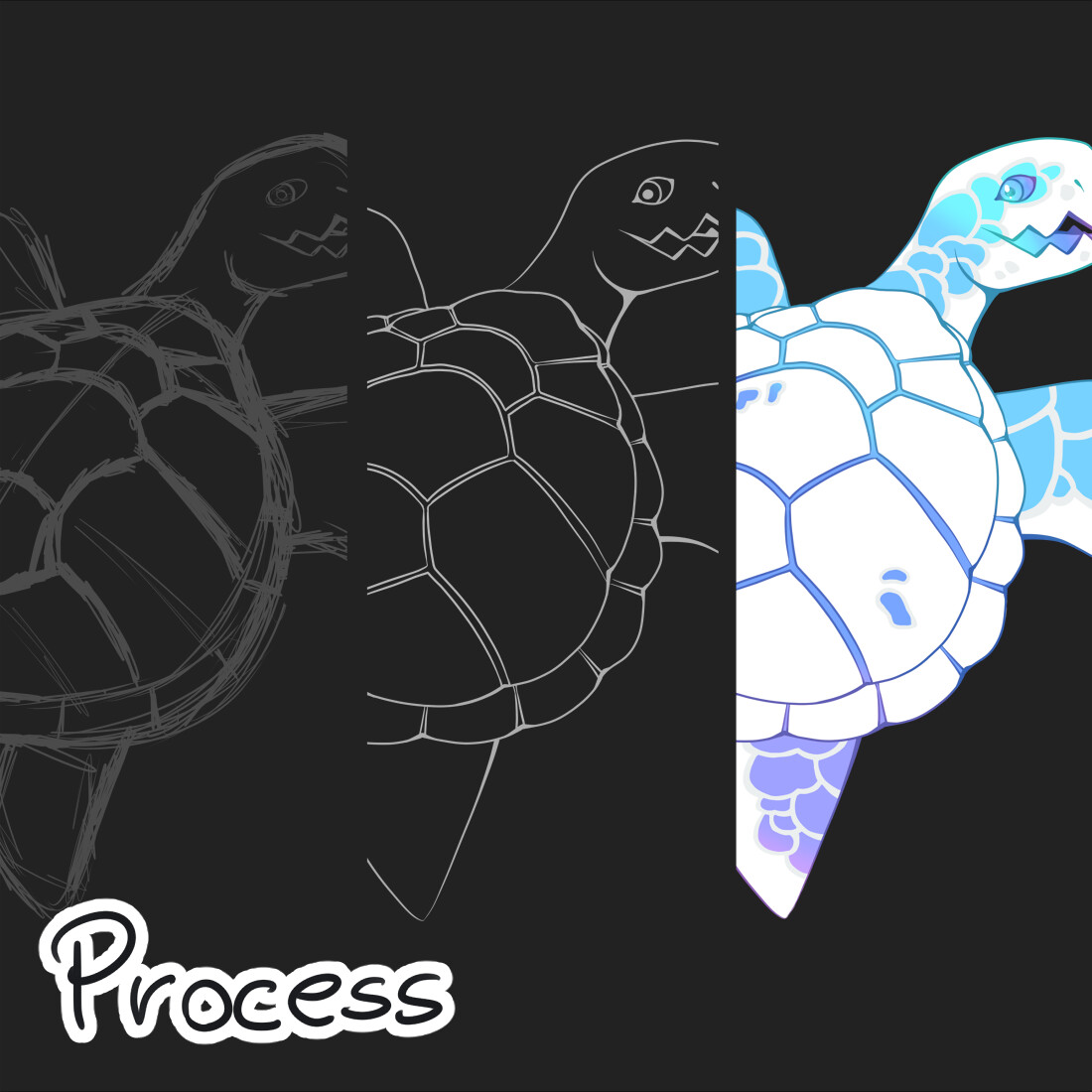 ArtStation - Colorful Turtle (Process)