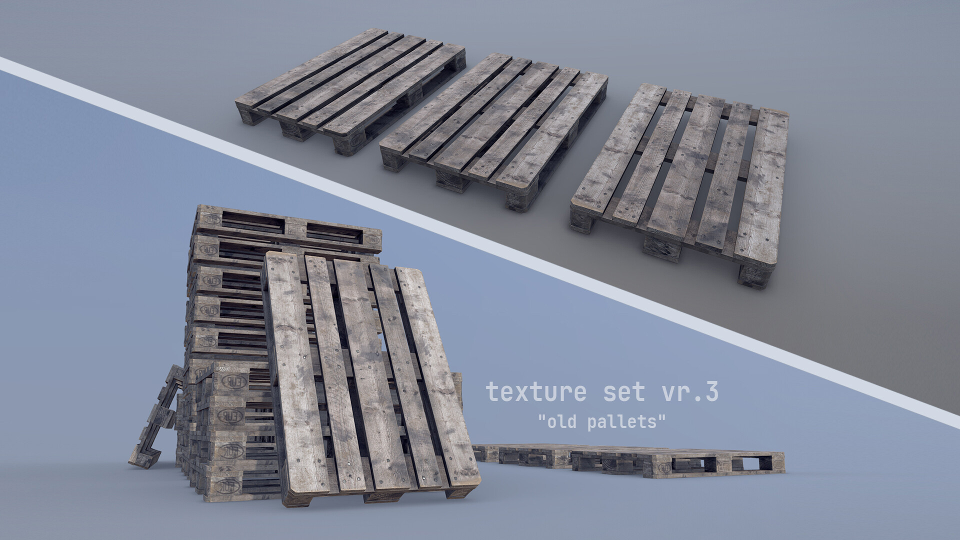 ArtStation - Cargo Wood Pallets EUR EPAL vr.3