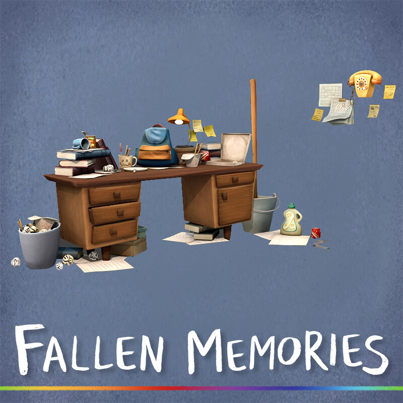 ArtStation - Messy Desk - Fallen Memories