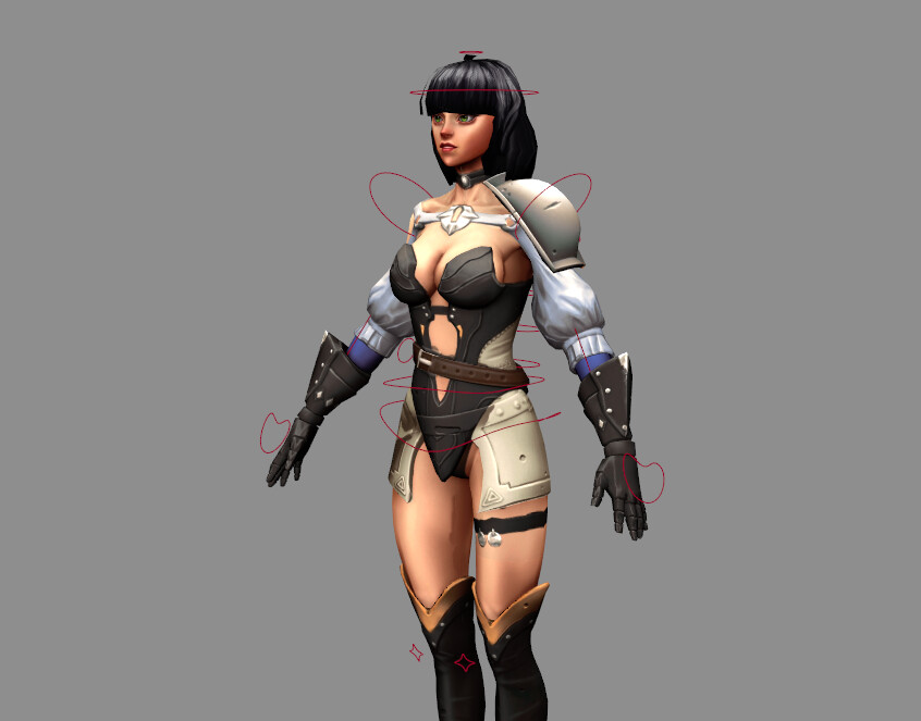 ArtStation - Rig and Animations for a character