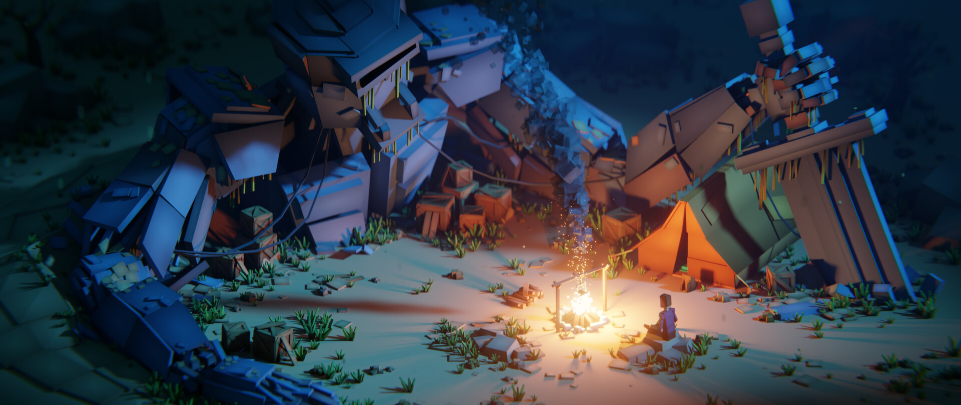 ArtStation - Cubic Worlds "Campfire" Animation