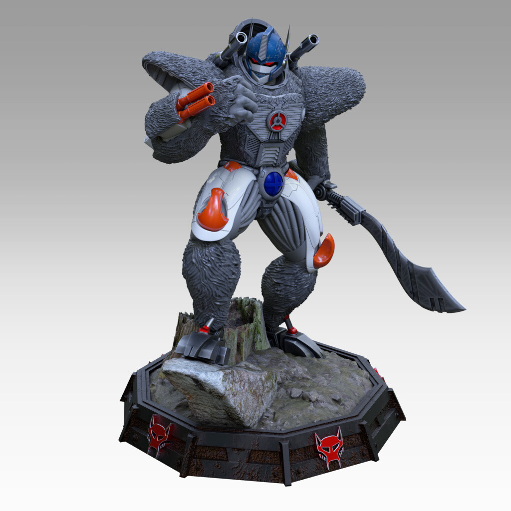 ArtStation - WIP OPTIMUS PRIMAL BEAST WARS