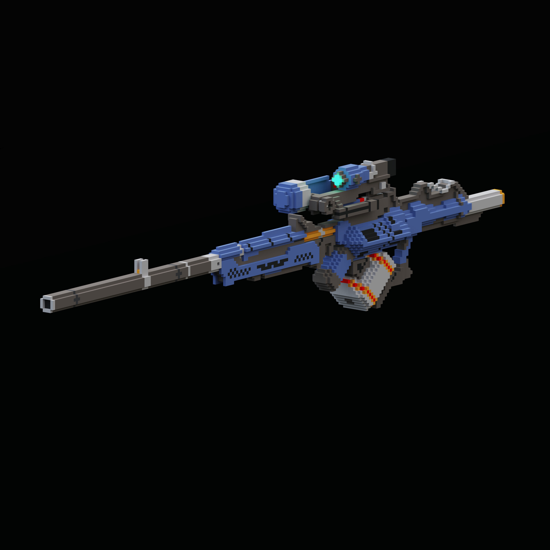 ArtStation - Voxel rifle HAR MK01