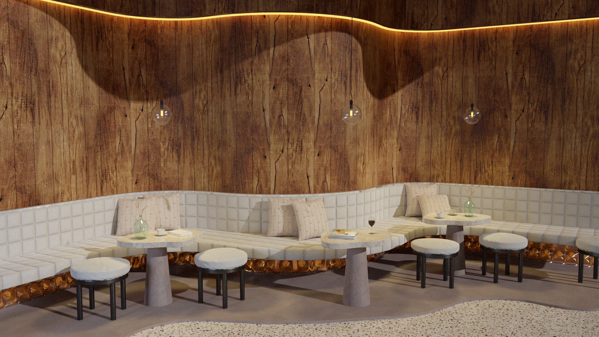 ArtStation - Scandinavian style Café Interior Design