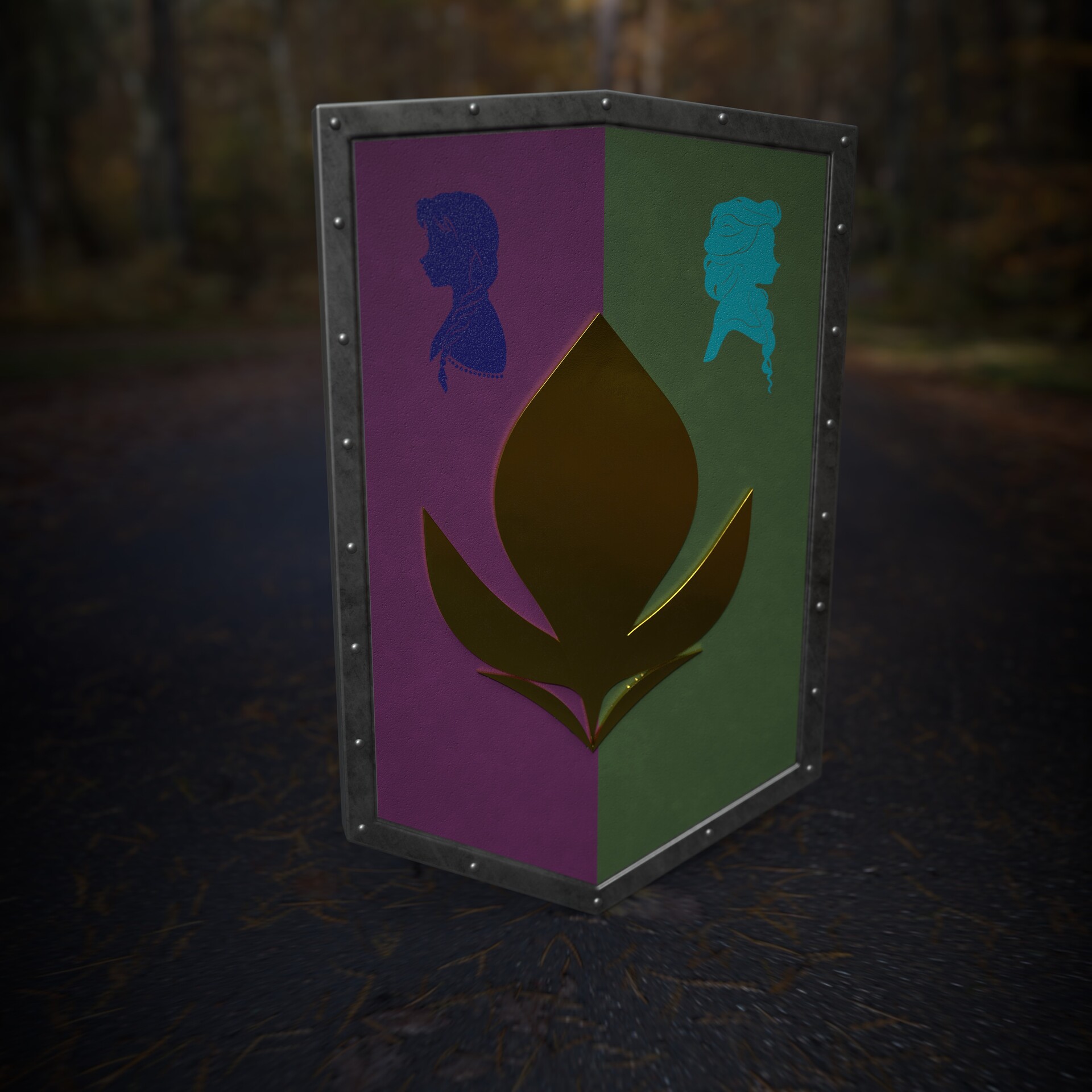 ArtStation - Frozen 2 style, inspired shield 3D design