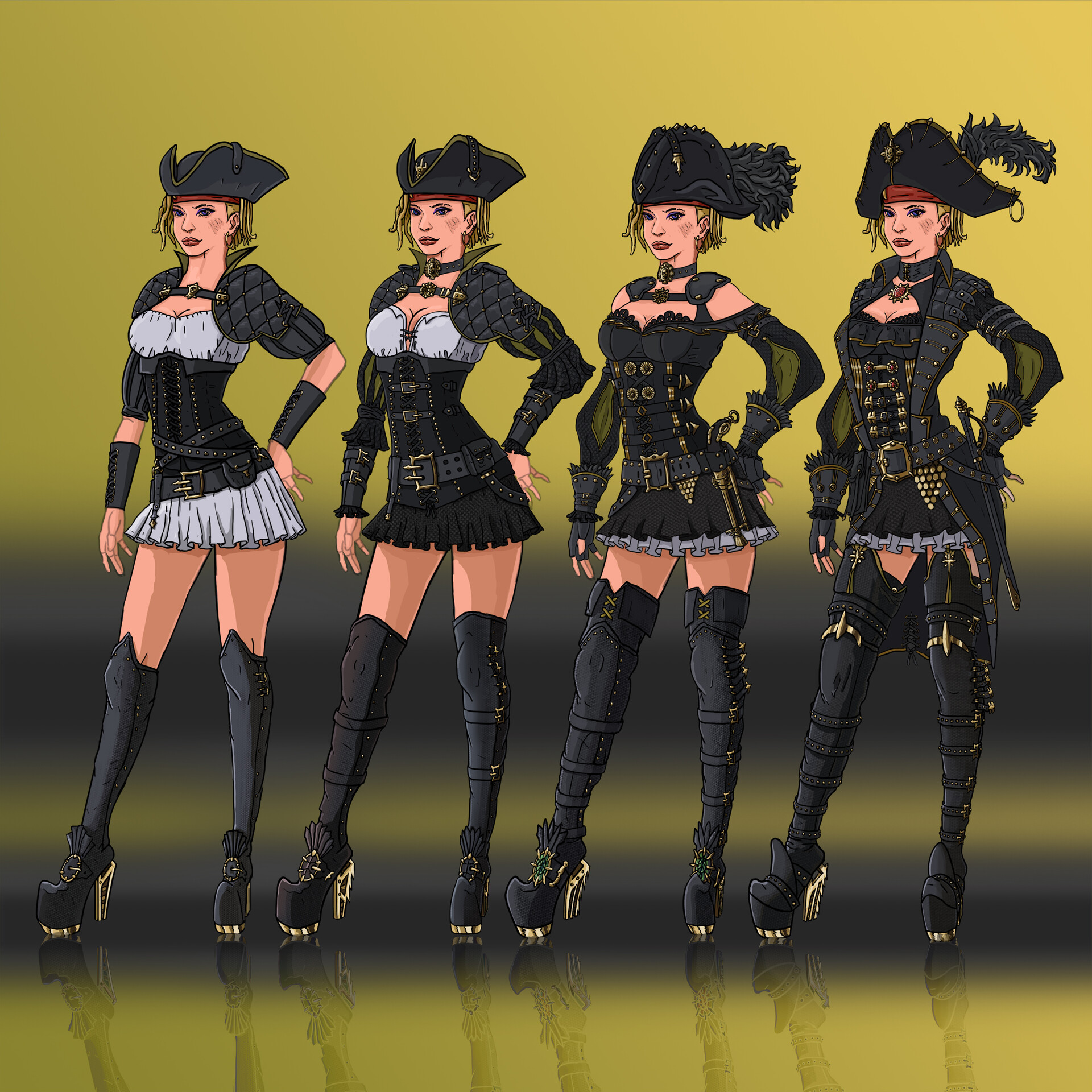 ArtStation - Sketch pirate sets