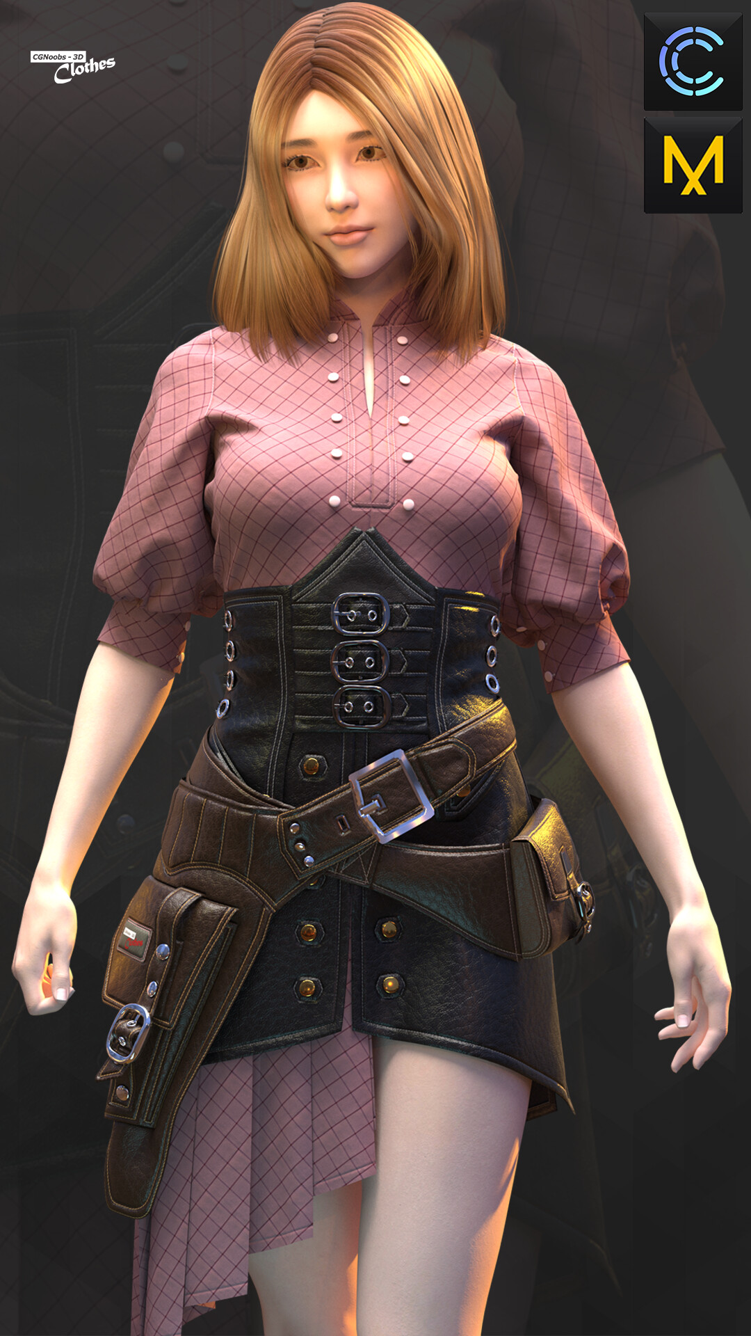 ArtStation - Female Medieval Fighter Outfit - 73 Marvelous Designer and ...