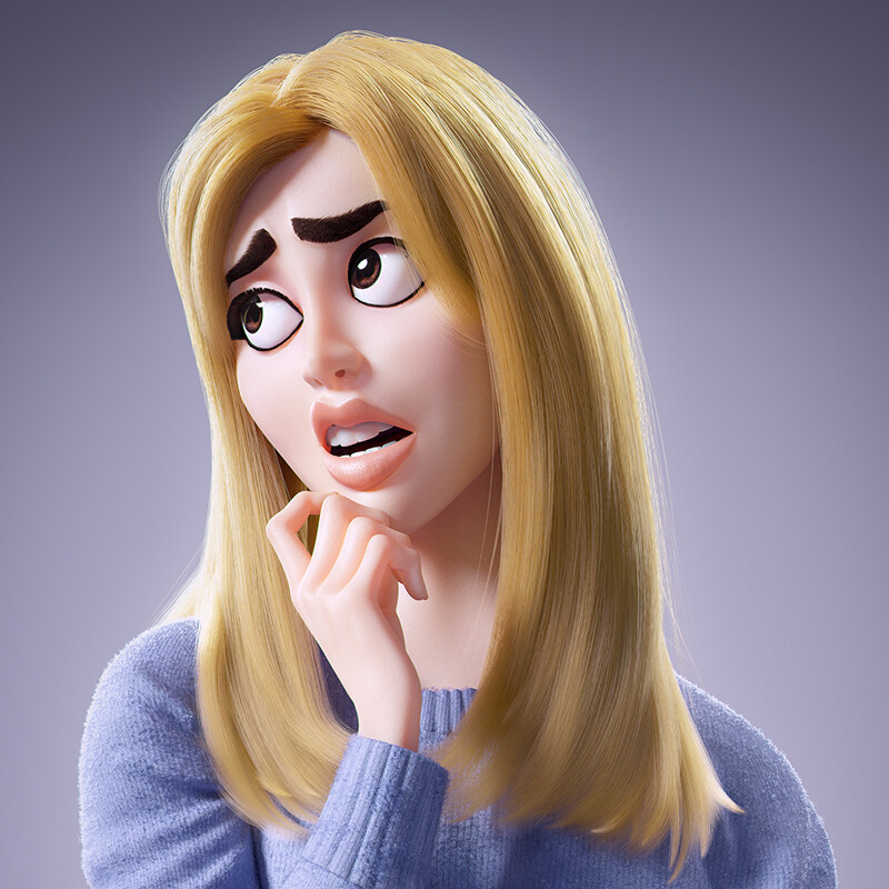 ArtStation - Worried Girl