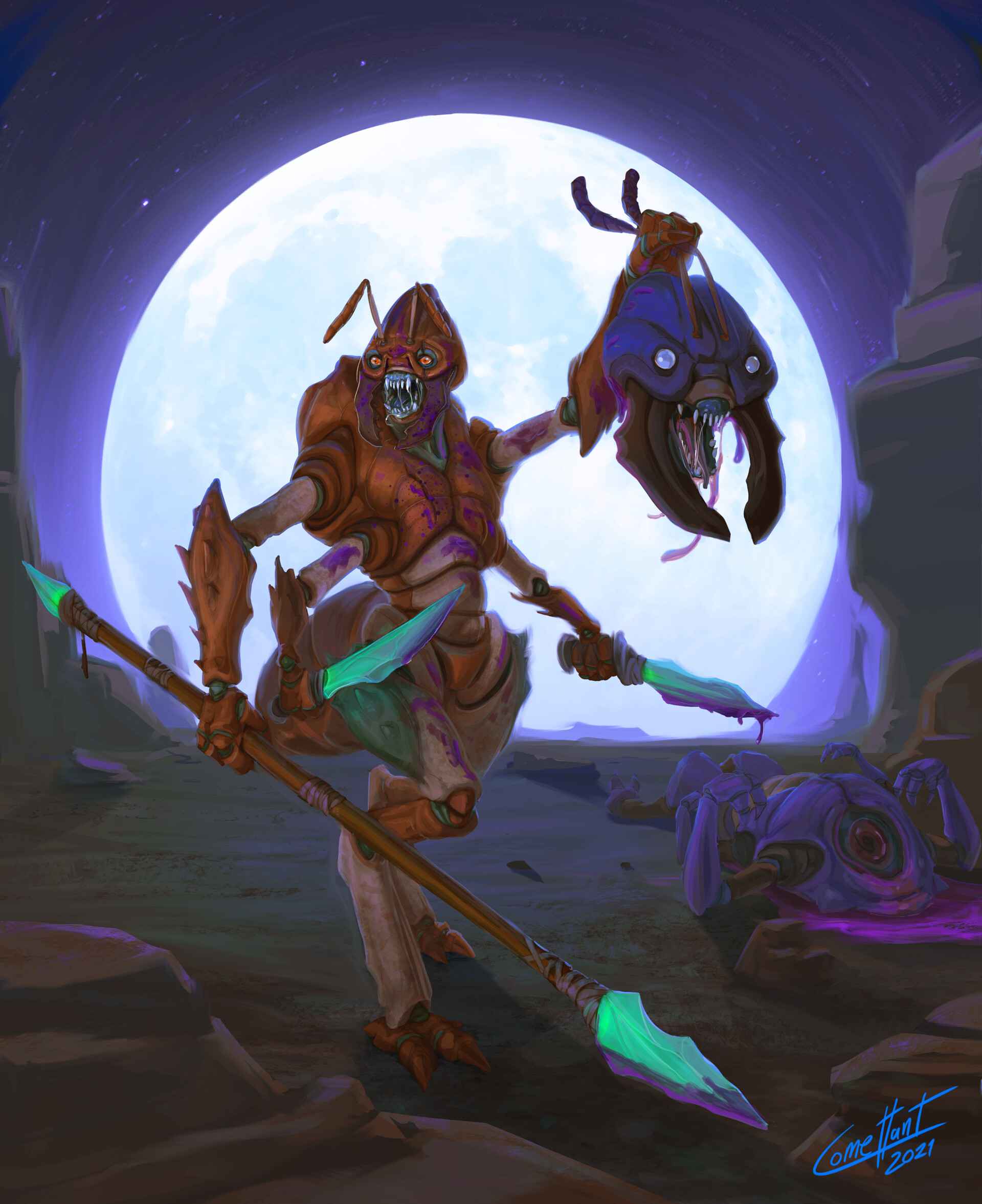 ArtStation - The Hive of the Thri-Kreen: A New Race for 5e