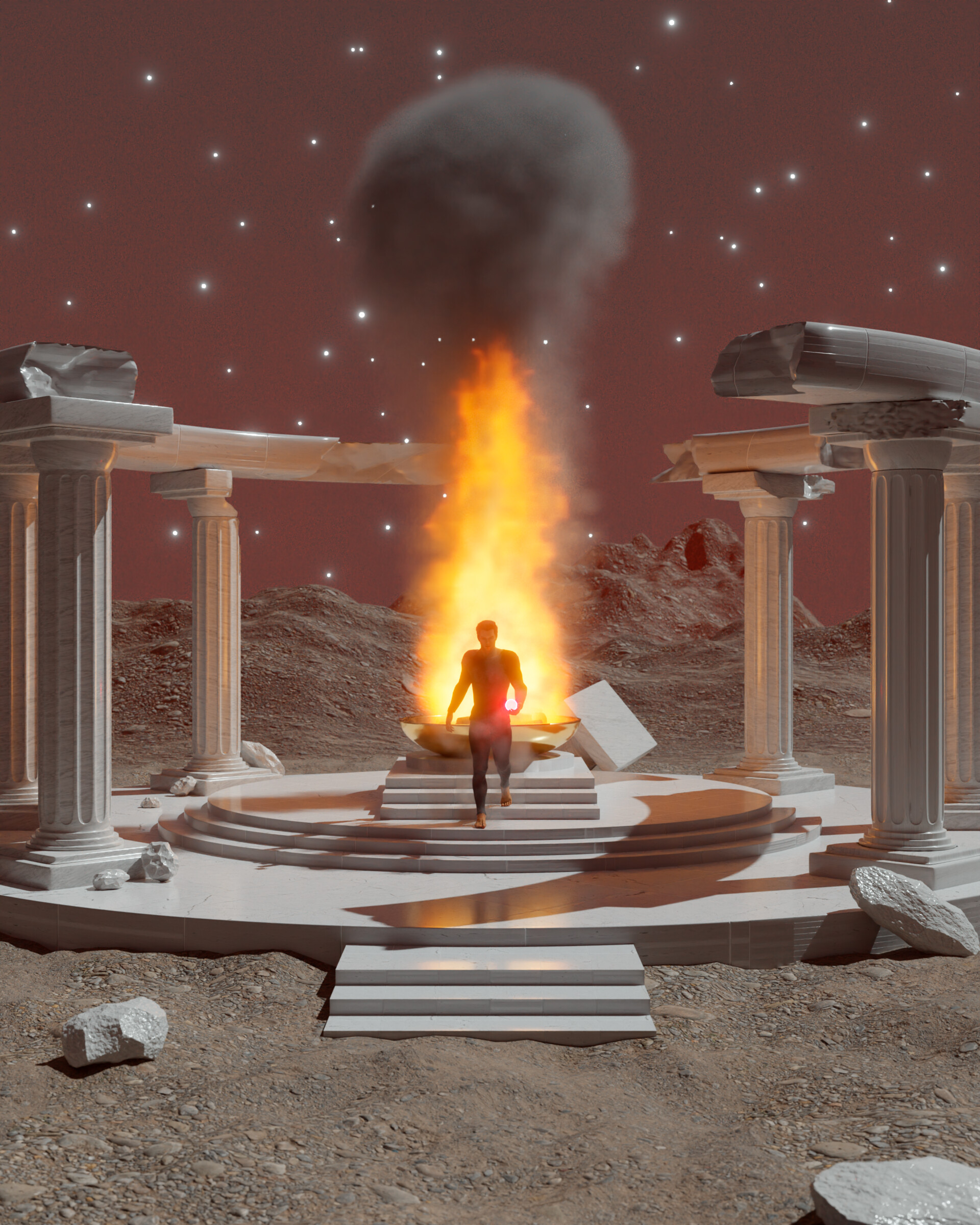 ArtStation - Red Bonfire