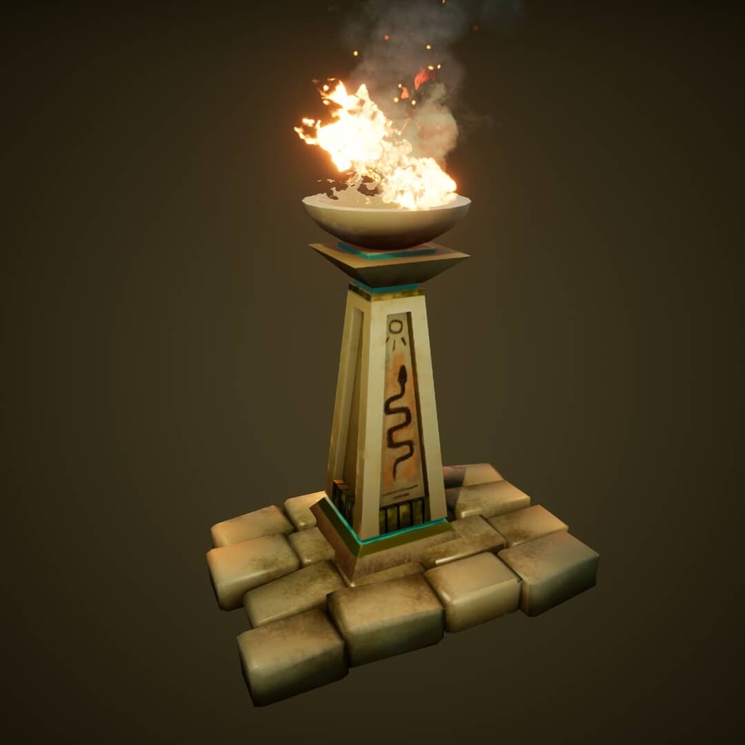 ArtStation - 3D Stylized Egyptian brazier