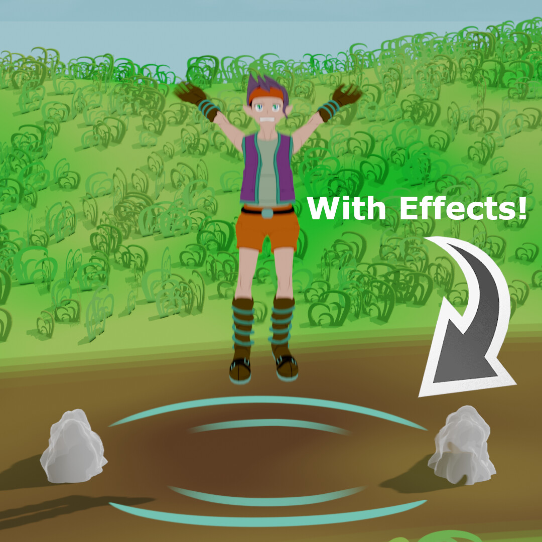 ArtStation - Jump Animation with stylized effects