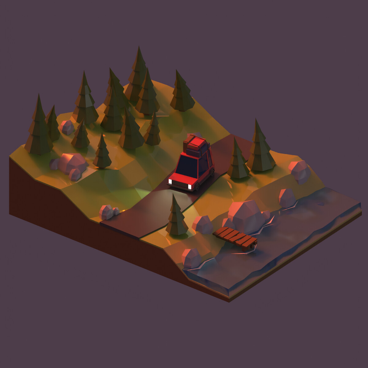 ArtStation - Isometric Scene - Timelapse