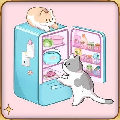 ArtStation - Cats Raid a Fridge