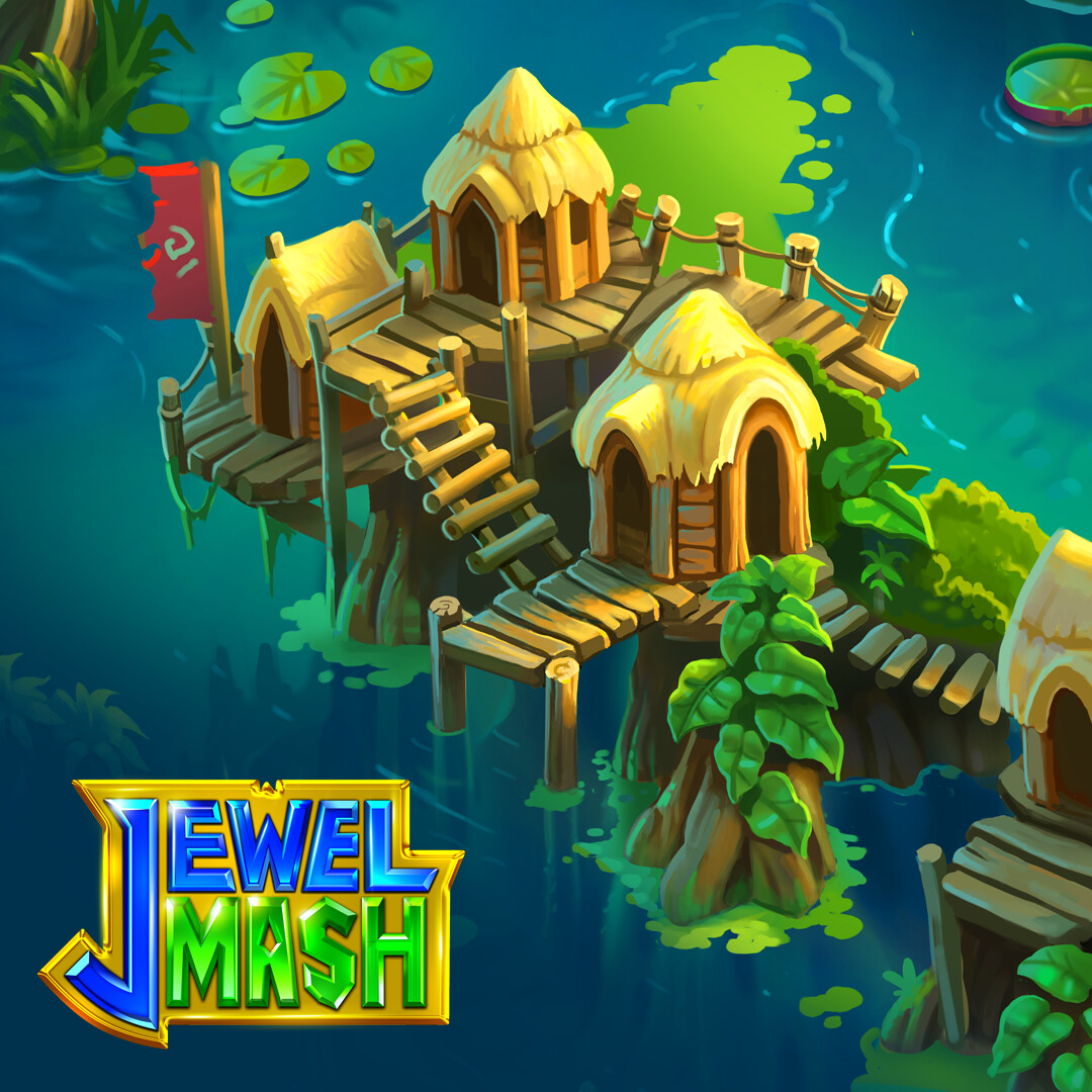 ArtStation - Lost Swamp Level Map- jewel Mash