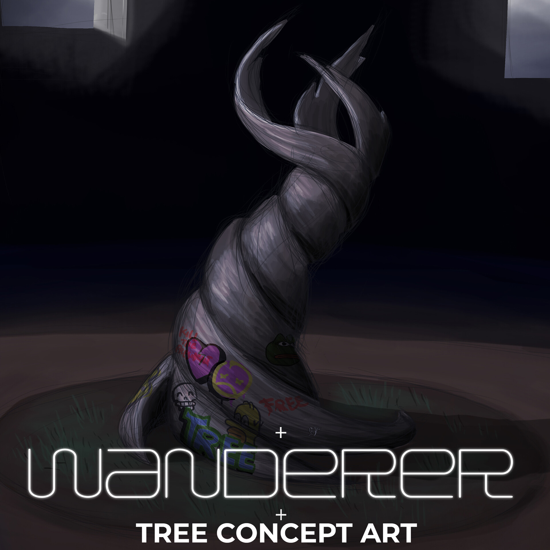 ArtStation - The Wanderer (Trees Concept Art)