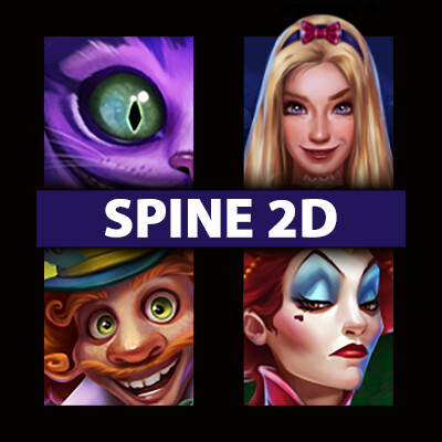 ArtStation - Spine 2D animation - Alice in Wonderland