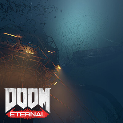 ArtStation - DOOM Eternal DLC - UAC Rig Underwater Vista