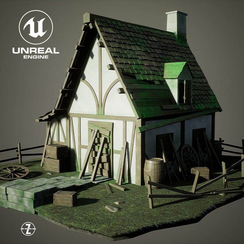 ArtStation - Medieval Cabin