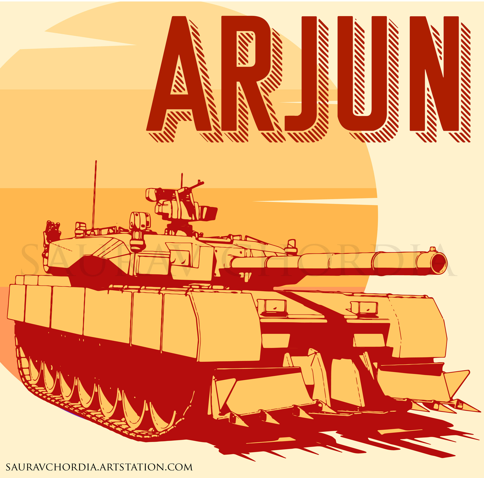 ArtStation - Arjun Mk1A Battle Tank