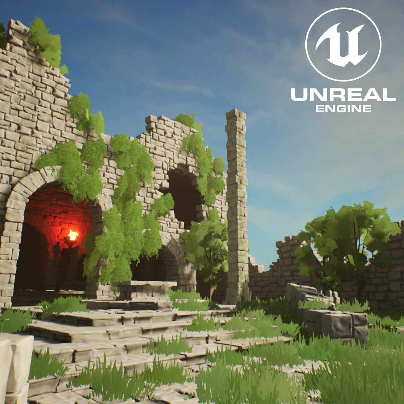 ArtStation - Stylized Colossal Ruins - Vegetation