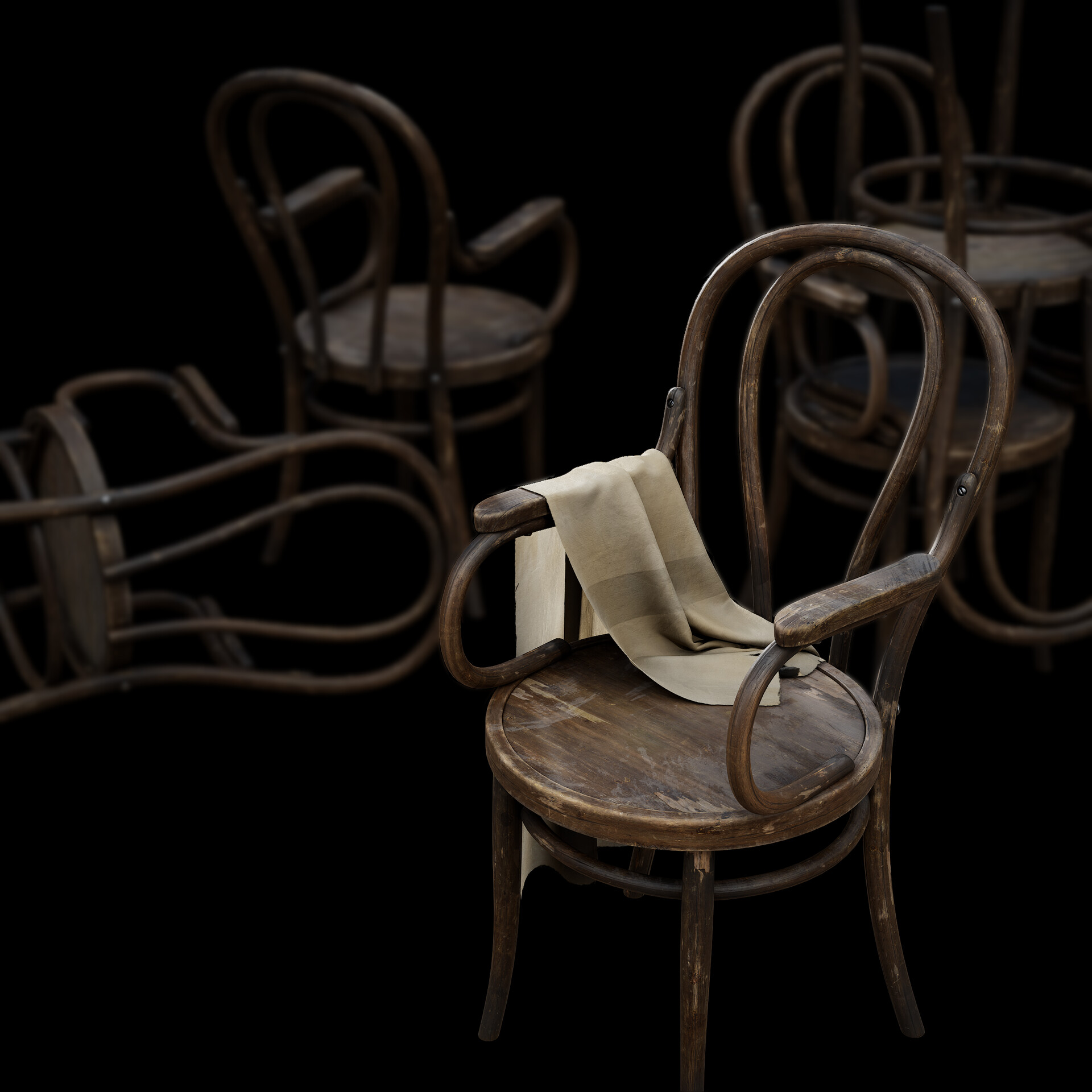 ArtStation - Old Vintage Wood Chair